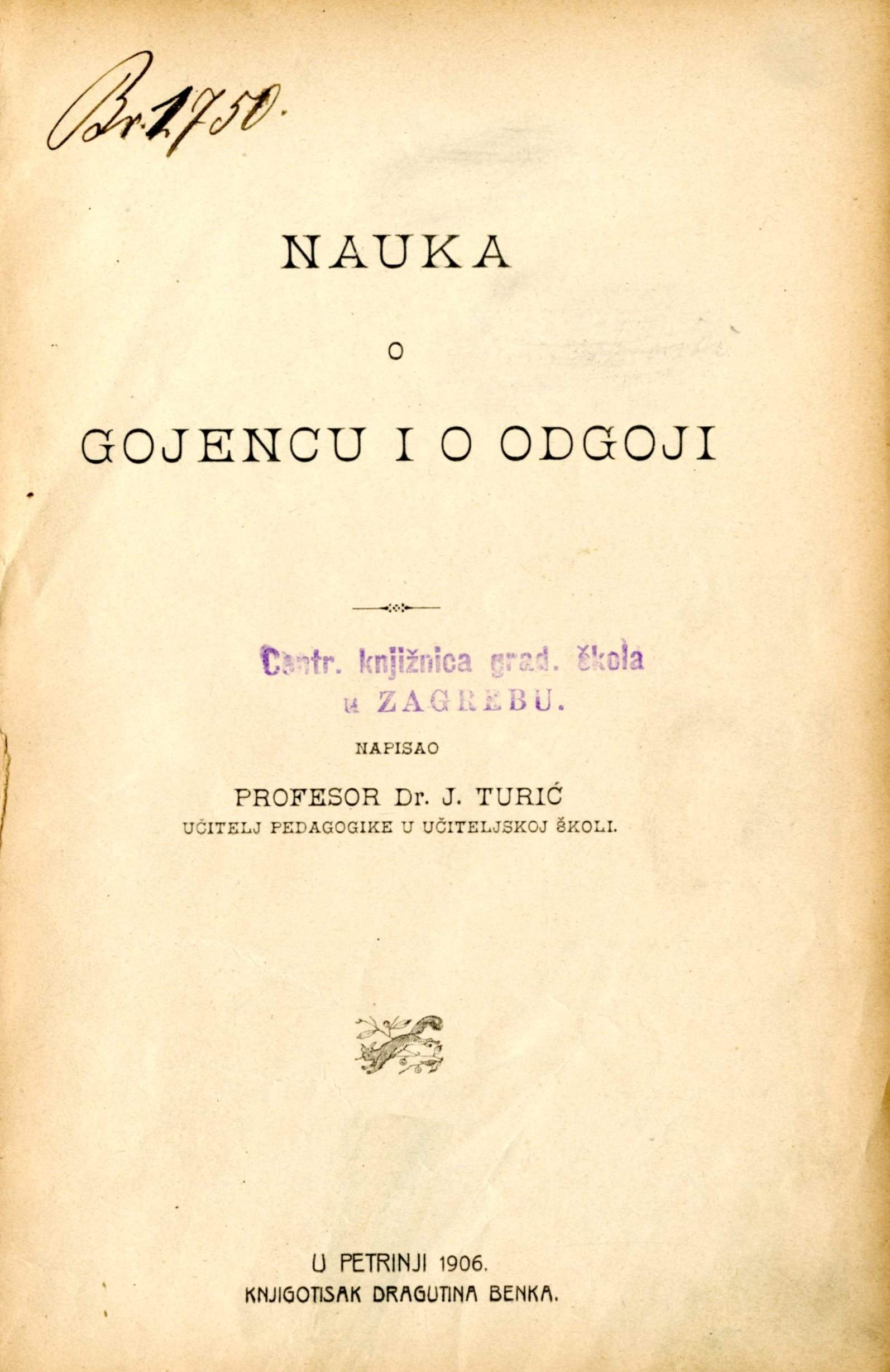 Jure Turić – u povodu 160. obljetnice rođenja – Hrvatski školski muzej